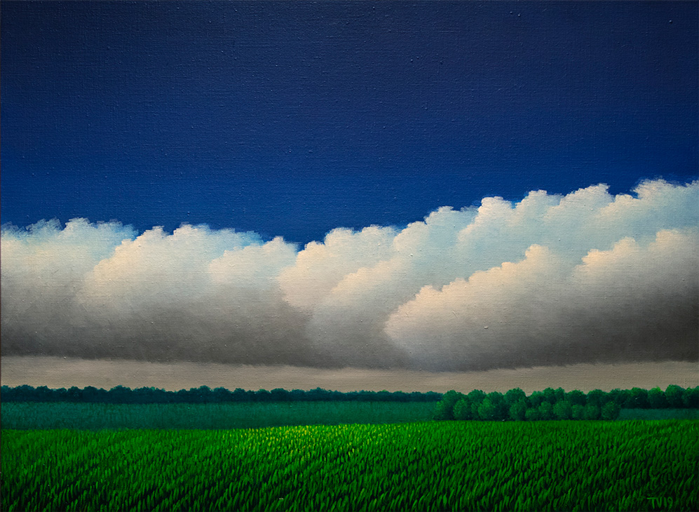 Maastik raskete pilvedega